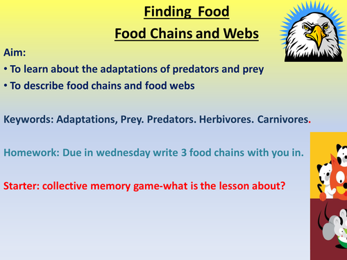 Food chains, prehistoric pants, collecting evidence. full unit of work ...