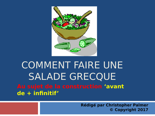 French: Avant de + infinitive | Teaching Resources