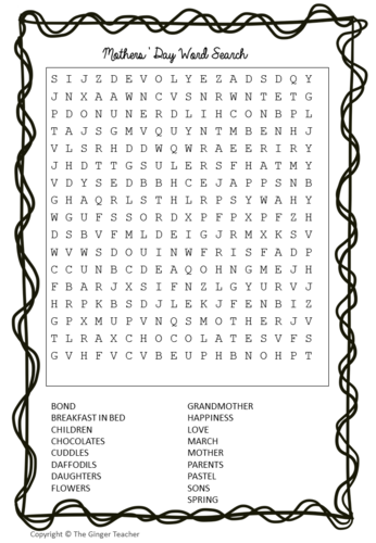 Mother’s Day Fun Worksheets | Teaching Resources