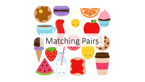Matching Pairs PPT. Number, craft and interactive activities on things ...