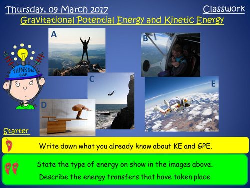 Gravitational Potential Energy & Kinetic Energy Lesson | Teaching Resources