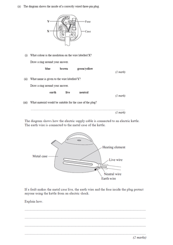 Plugs and the earth wire (lesson 12) | Teaching Resources