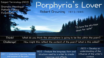 Porphyria's Lover - Robert Browning - Poetry Revision | Teaching Resources