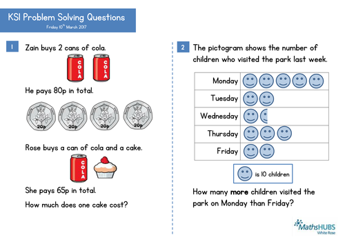 KS1 - Problem Solving Question of the Day - 10th March - Money and ...