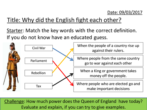 The Events of the English Civil War | Teaching Resources