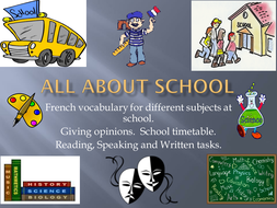 All about school - subjects, timetable and opinions | Teaching Resources
