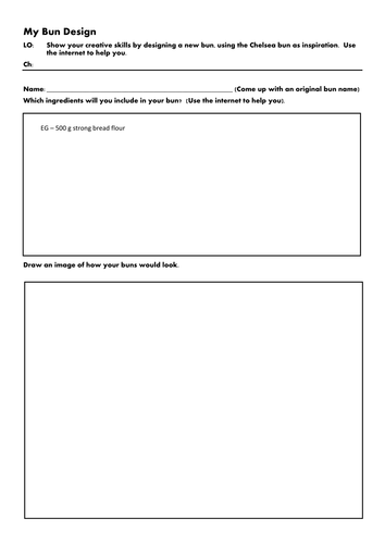 Chelsea Bun Recipe and Worksheets - Year 6 | Teaching Resources