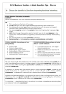 GCSE Business Studies Exam Tips/Answers | Teaching Resources