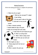 Year 2 SPaG - Missing Punctuation | Teaching Resources