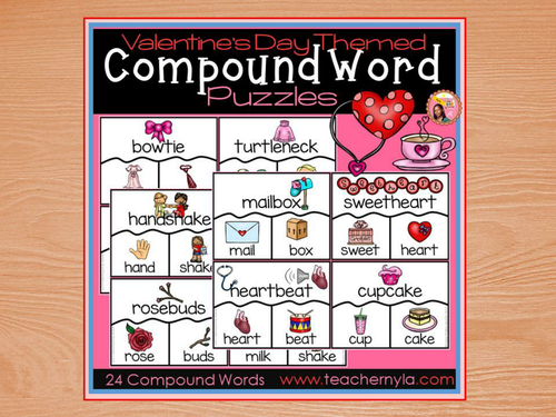 Valentine's Day Compound Word Puzzles | Teaching Resources