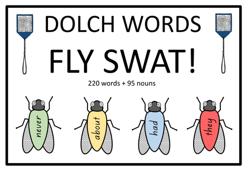 Dolch words - swat the fly activity | Teaching Resources