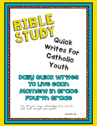 Daily Bible Quick Writes for 4th Grade - Bible Study in 10 Minute Warm ...