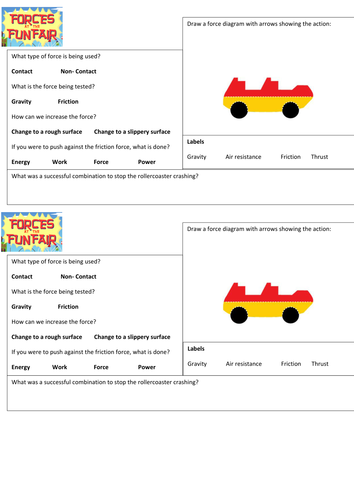 Forces mini circuit worksheets | Teaching Resources