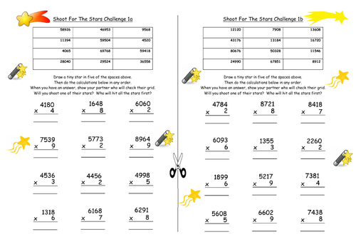 Multiplication Year 5 (Y6) Written Multiplication 4-digit x1 or 2-digit ...