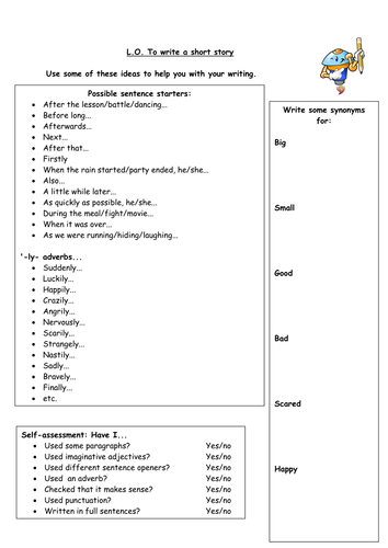 Short Story Creative Writing Lesson (KS2 English) | Teaching Resources