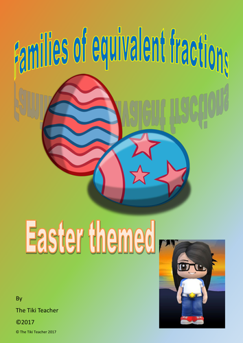 Easter themed - Showing equivalent fraction families with diagrams ...