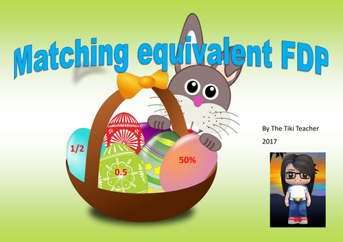 Easter themed - equivalent FDP card matching game Year 5 | Teaching ...