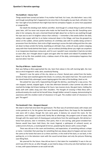Narrative Writing - AQA English Language Paper 1, Question 5 | Teaching ...