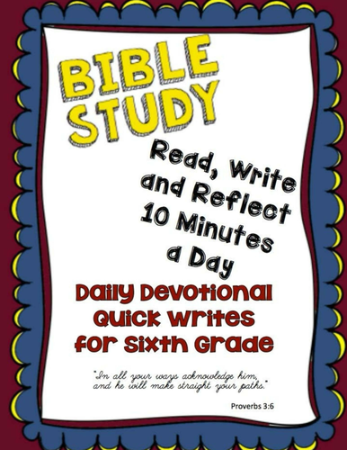 Daily Bible Study Reading and Writing Warm-Ups for Grade 6 | Teaching ...