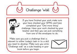 Challenge wall activities. | Teaching Resources