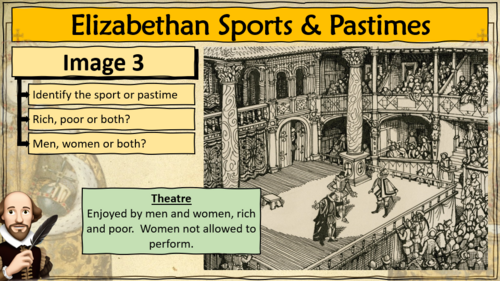 Elizabethan Sport Theatre Pastimes - Elizabethan England - GCSE History ...