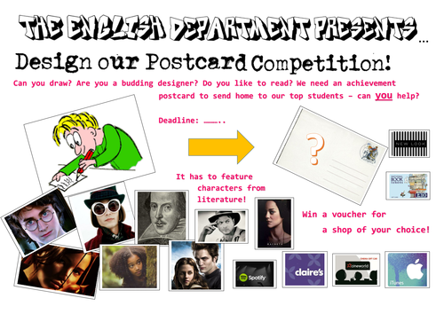 Set up an English Department Postcard Competition! | Teaching Resources