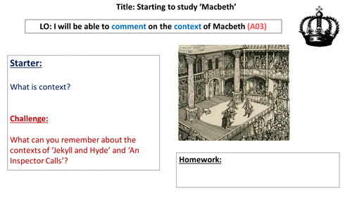 Introduction to the context of Macbeth | Teaching Resources