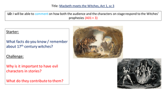 Macbeth Meets the Witches, Act 1, scene 3 | Teaching Resources
