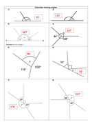 MISSING ANGLES - straight line - on a point - whole turn- ks2 year 5 ...