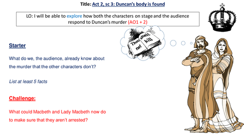 Macbeth, Act 2, sc 3: Duncan’s body is found | Teaching Resources