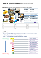 KS3 Spanish - ¿Qué te gusta comer? / What do you like to eat ...