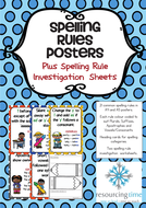 Spelling Rules Poster Pack Plus Spelling Rule Investigation Worksheets ...