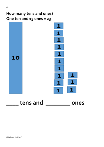 Partitioning into tens and ones Year 2 KS1 | Teaching Resources