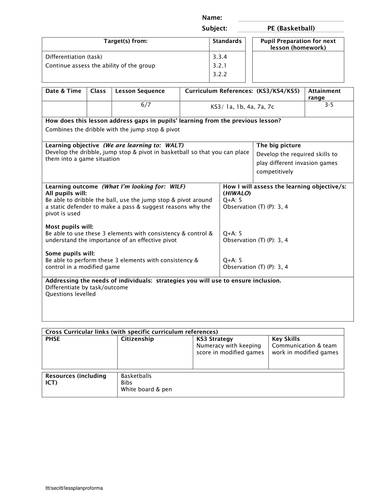 Basketball Lesson Plans | Teaching Resources