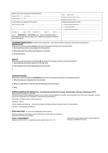 Basketball Lesson Plans | Teaching Resources