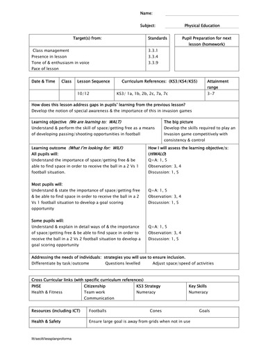 Football Lesson Plans | Teaching Resources