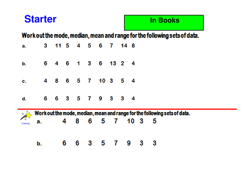 Finding missing values given the Mean/ Problem Solving/Revision ... Finding missing values given the Mean/ Problem Solving/Revision ...