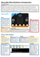 MicroPython - Micro:Bit Python Cheat Sheet | Teaching Resources
