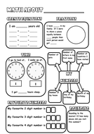 Math about me poster back to school activity | Teaching Resources