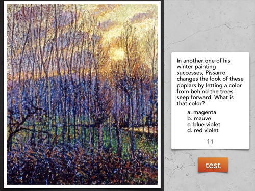 Camille Pissarro Art SHOW + TEST = 180 Slides Impressionism Pointillism ...
