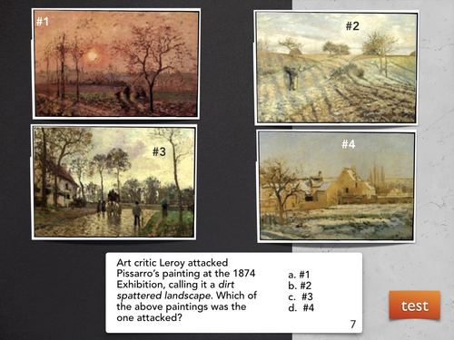 Camille Pissarro Art SHOW + TEST = 180 Slides Impressionism Pointillism ...