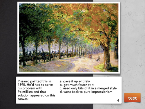 Camille Pissarro Art SHOW + TEST = 180 Slides Impressionism Pointillism ...