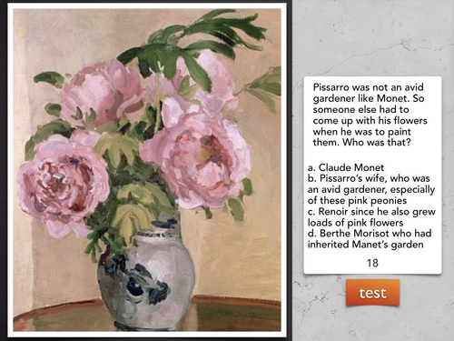 Camille Pissarro Art SHOW + TEST = 180 Slides Impressionism Pointillism ...
