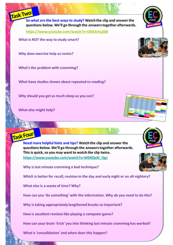 Revision Skills PSHE | Teaching Resources
