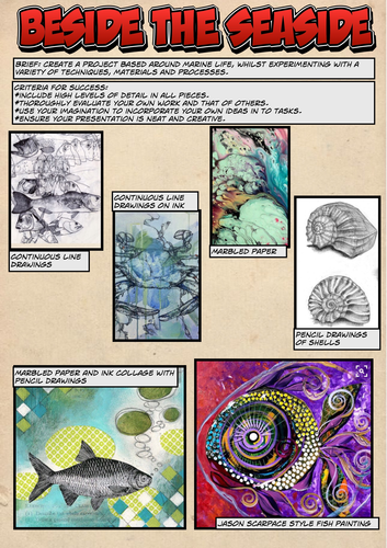 Marine Life KS3 Art - Beside the Seaside - Visual Resources | Teaching ...