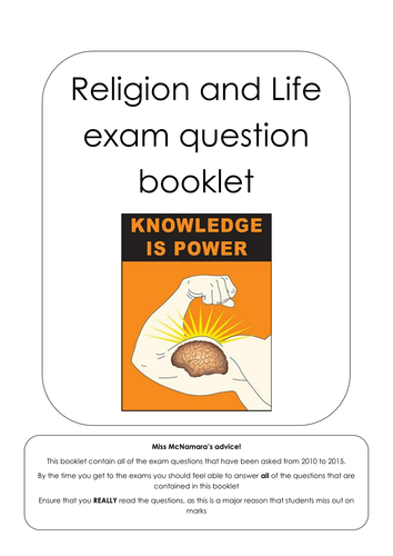 Edexcel Religion and Life Unit 2 Exam question analysis | Teaching ...