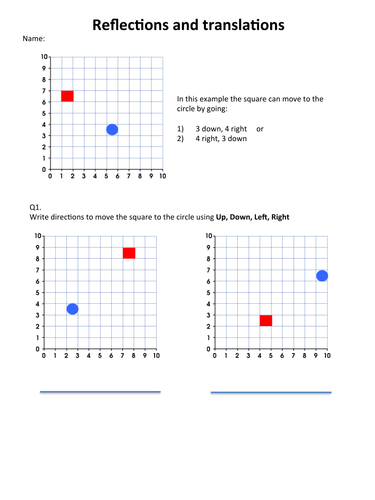 Reflections and Translations assessment | Teaching Resources
