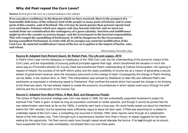 *FULL A-LEVEL LESSON* Was the repeal of the corn laws Peel’s treachery ...