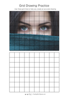 Eye Grid Drawing Practice | Teaching Resources