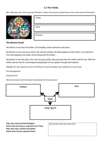 1.1 The Trinity | Teaching Resources